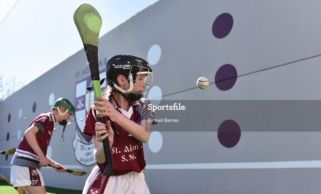 Sportsfile - St Aidan's SNS hurling wall opening ceremony - 1674307