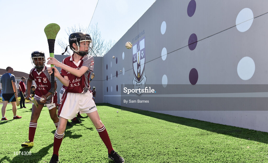 Sportsfile - St Aidan's SNS hurling wall opening ceremony - 1674308