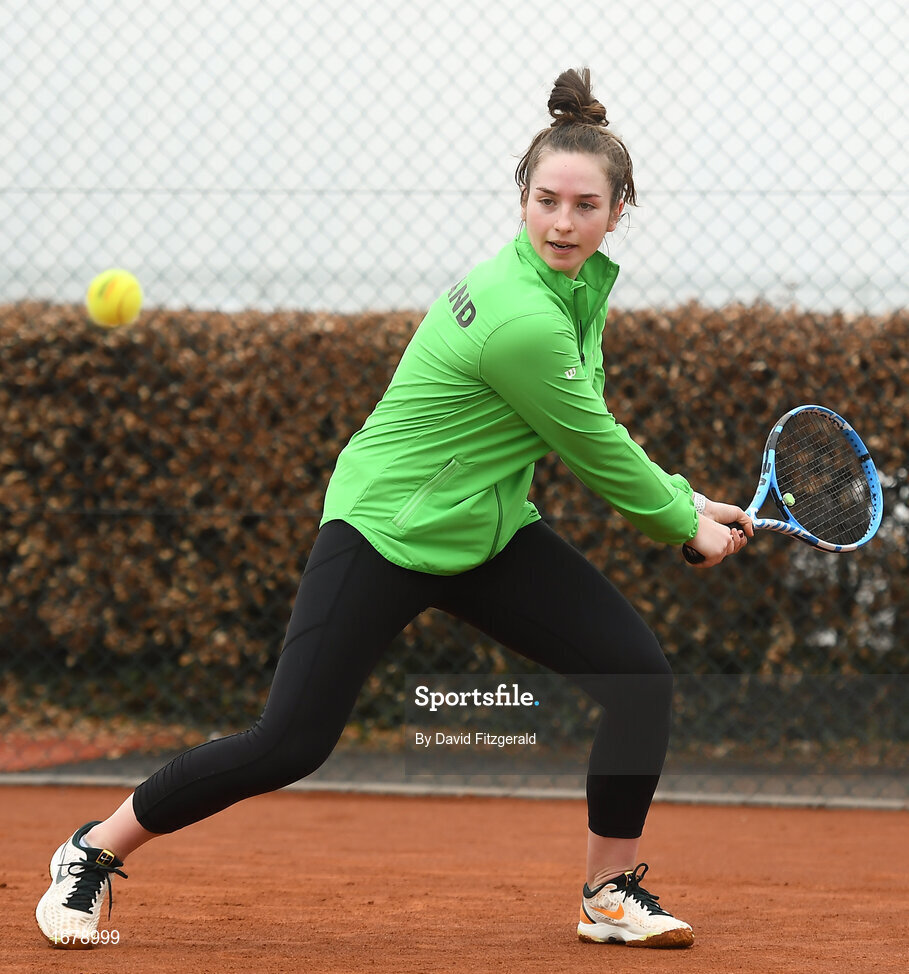 Sportsfile - Irish Ladies Fed Cup Team Open Training Session - 1678999