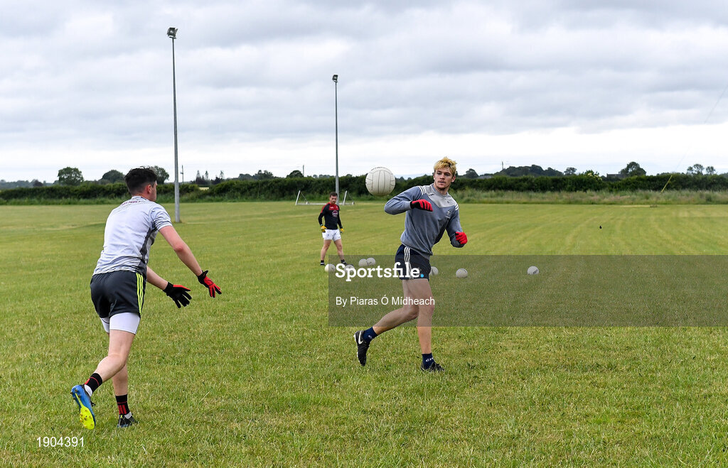 Sportsfile - Athy and Kildare GAA footballers socially distanced ...