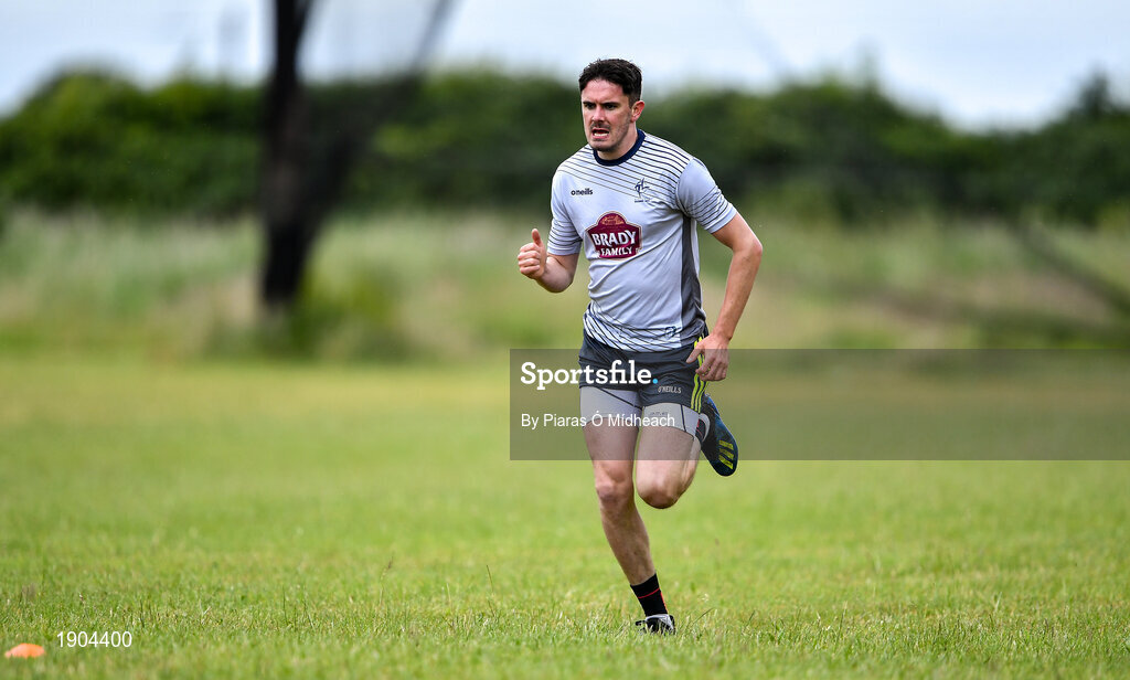 Sportsfile - Athy and Kildare GAA footballers socially distanced ...