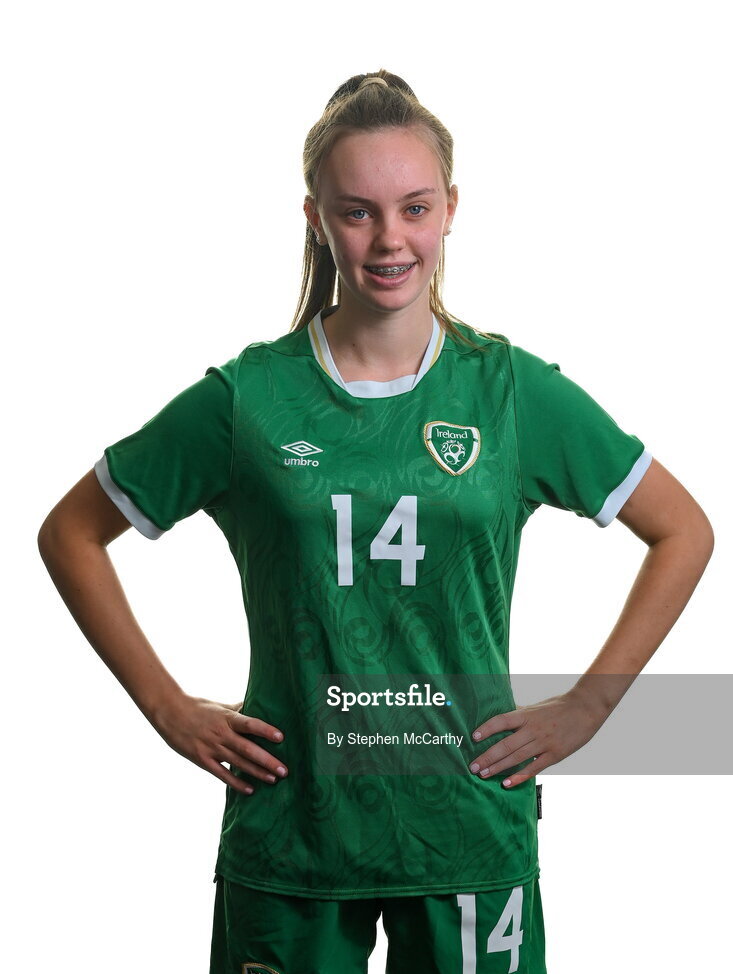 Sportsfile - Republic of Ireland Women U17's Squad Portraits - 2189258