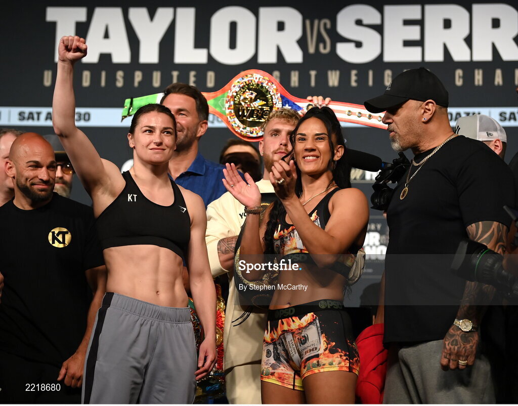 Sportsfile - Katie Taylor v Amanda Serrano - Weigh Ins - 2218680