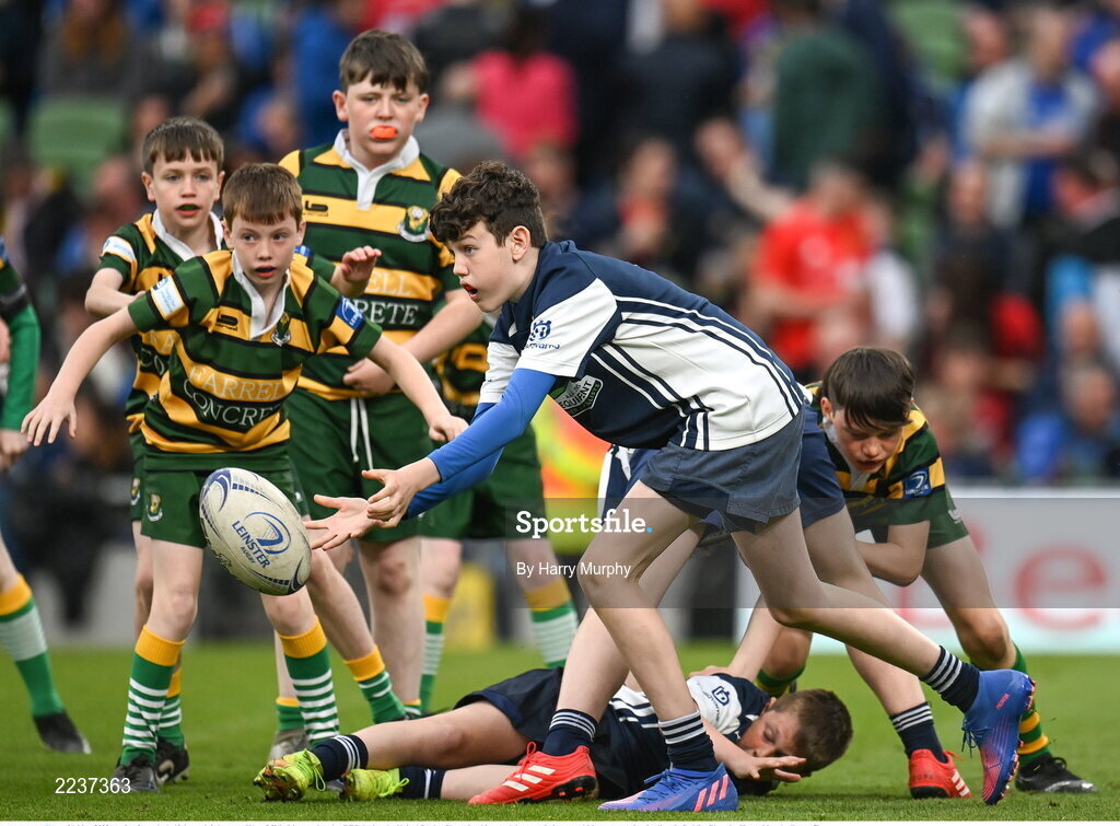 Sportsfile - Half-time Minis at Leinster v Munster - United Rugby ...