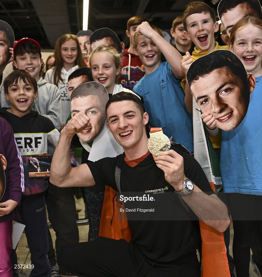 Sportsfile - Gold Medallist Rhys McClenaghan Returns from World ...