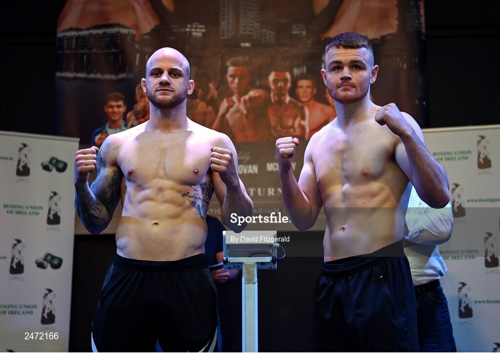 Sportsfile - National Stadium Boxing Weigh-Ins - 2472166