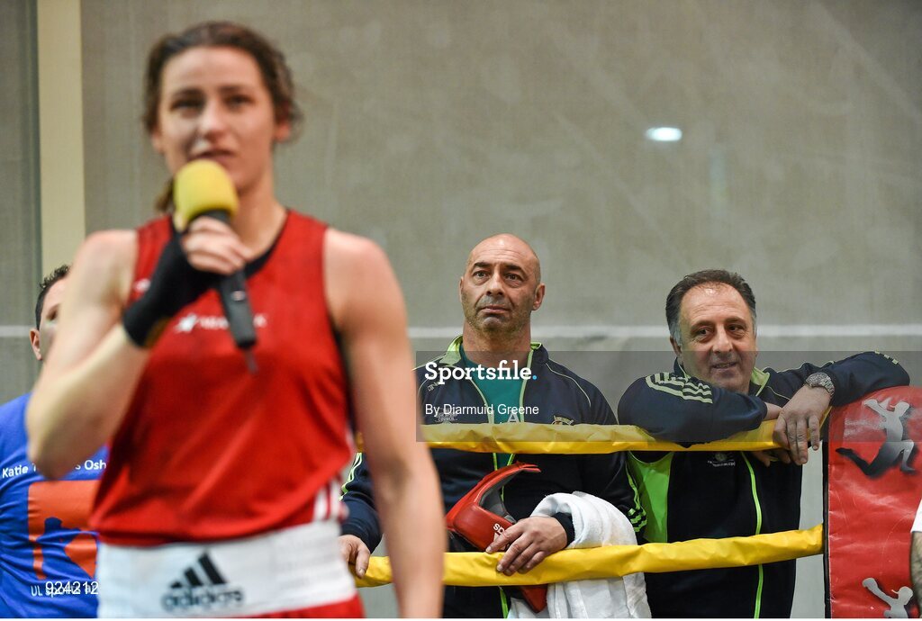 Sportsfile - Katie Taylor v Oshin Derieuw - International Boxing - 924212