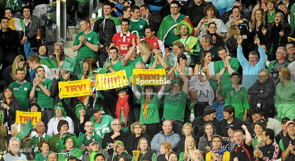 Sportsfile - Supporters at Ireland v Italy - 2011 Rugby World Cup ...